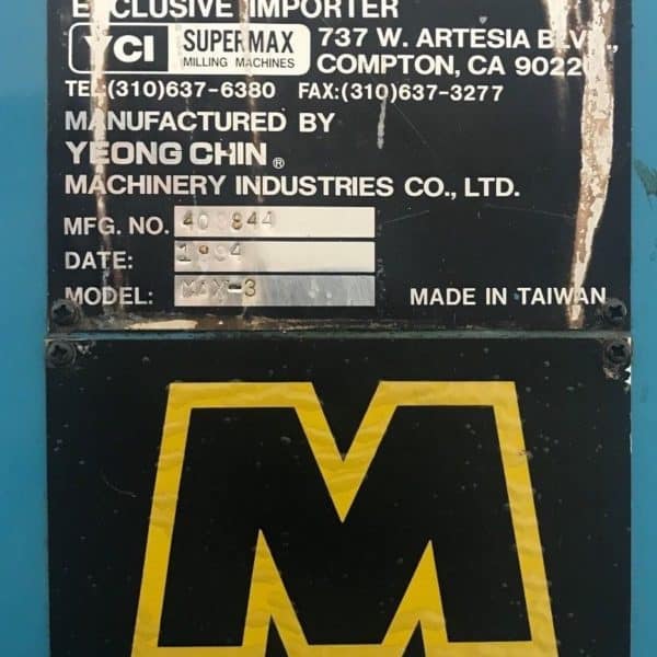 Supermax Rebel MAX-3 Vertical Machining Center - MachineStation